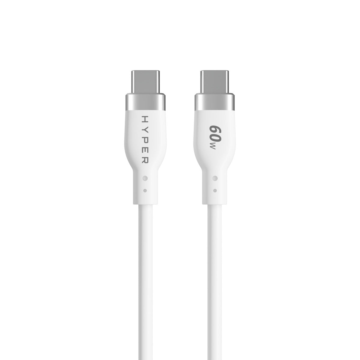 Hyper® HyperJuice USB-C Silicone Charging Cable (1.5m/5ft) - White